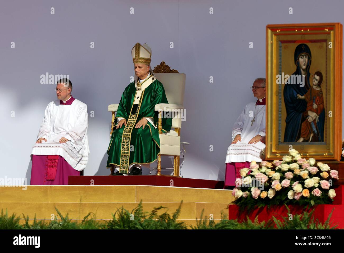 Rome, Italy, August 3, 2025: Pope Leo XIV presides over Sunday Mass and ...