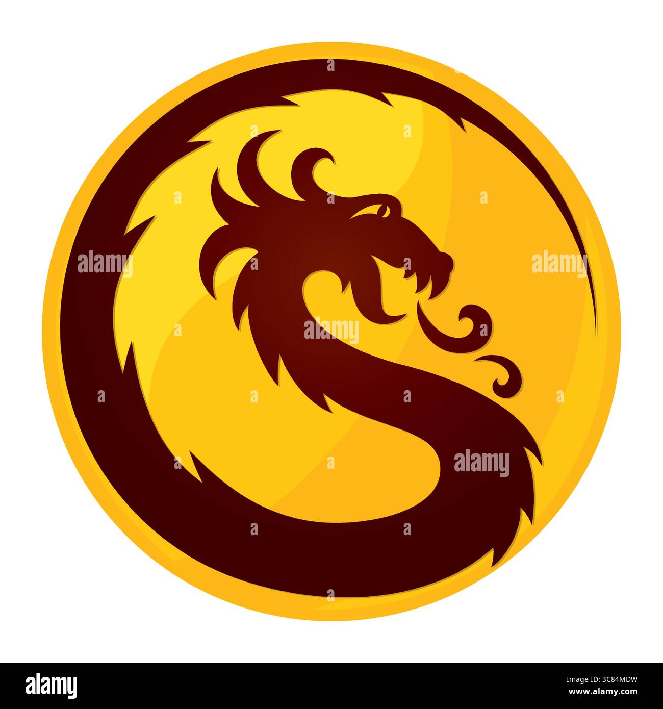 Magic symbol gold circle Stock Vector Images - Alamy