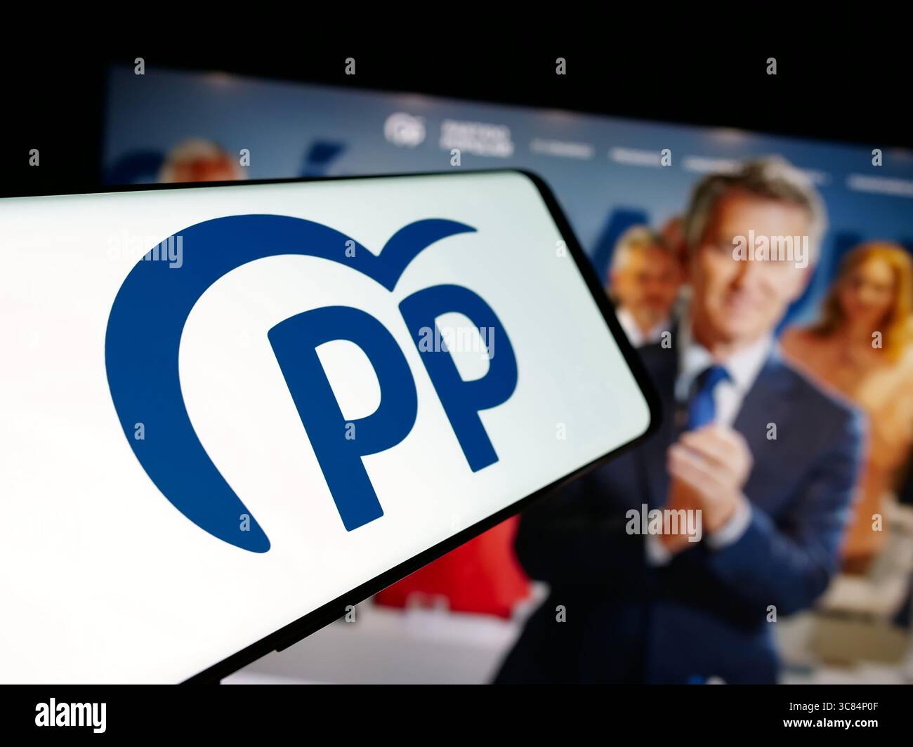 In this photo illustration, a smartphone with the logo of Spanish ...