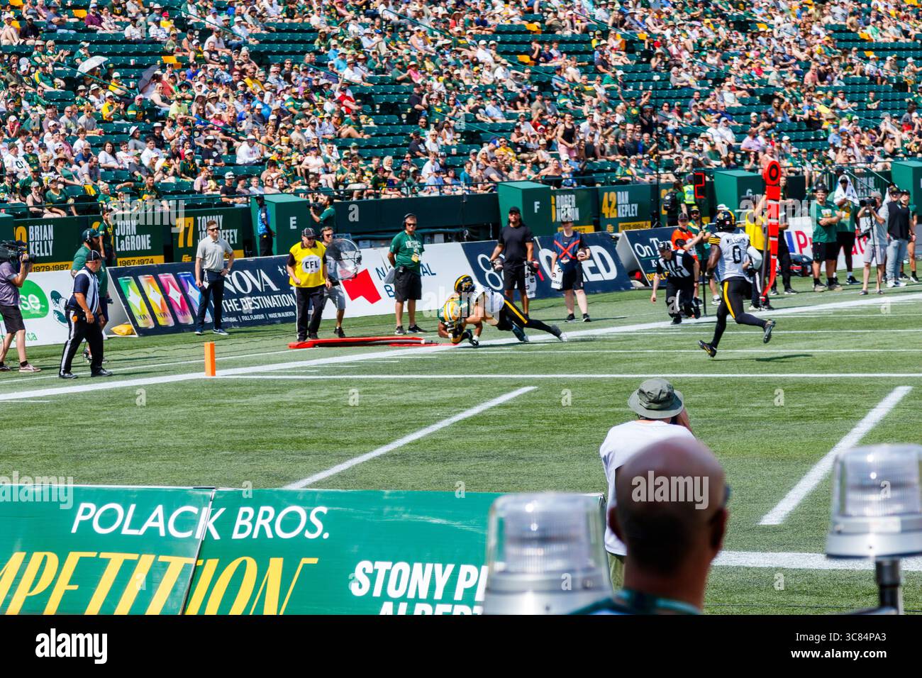 Edmonton, Canada. 02nd Aug, 2025. (5) Justin Rankin of the Edmonton ...