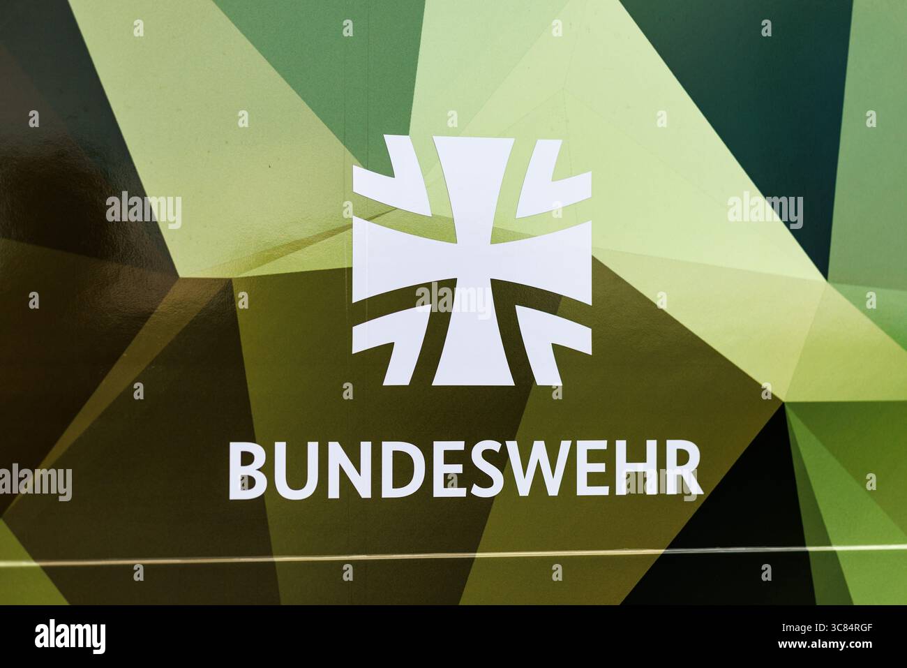 01 August 2025, Bavaria, Grafenwöhr: The lettering and logo of the ...