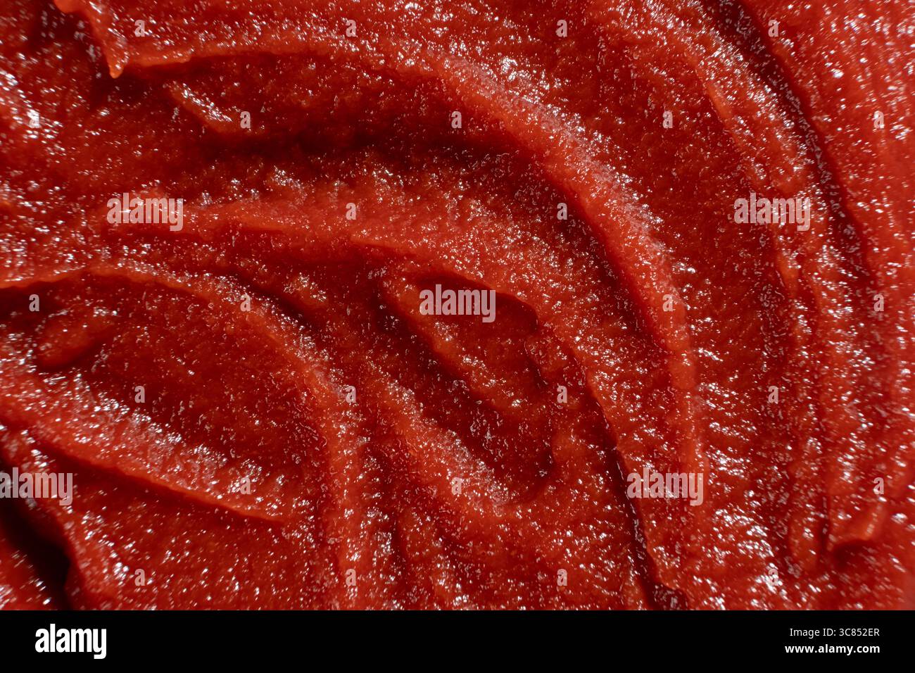 Tomato Paste Macro View. Abstract Cooking Texture in Red Stock Photo ...
