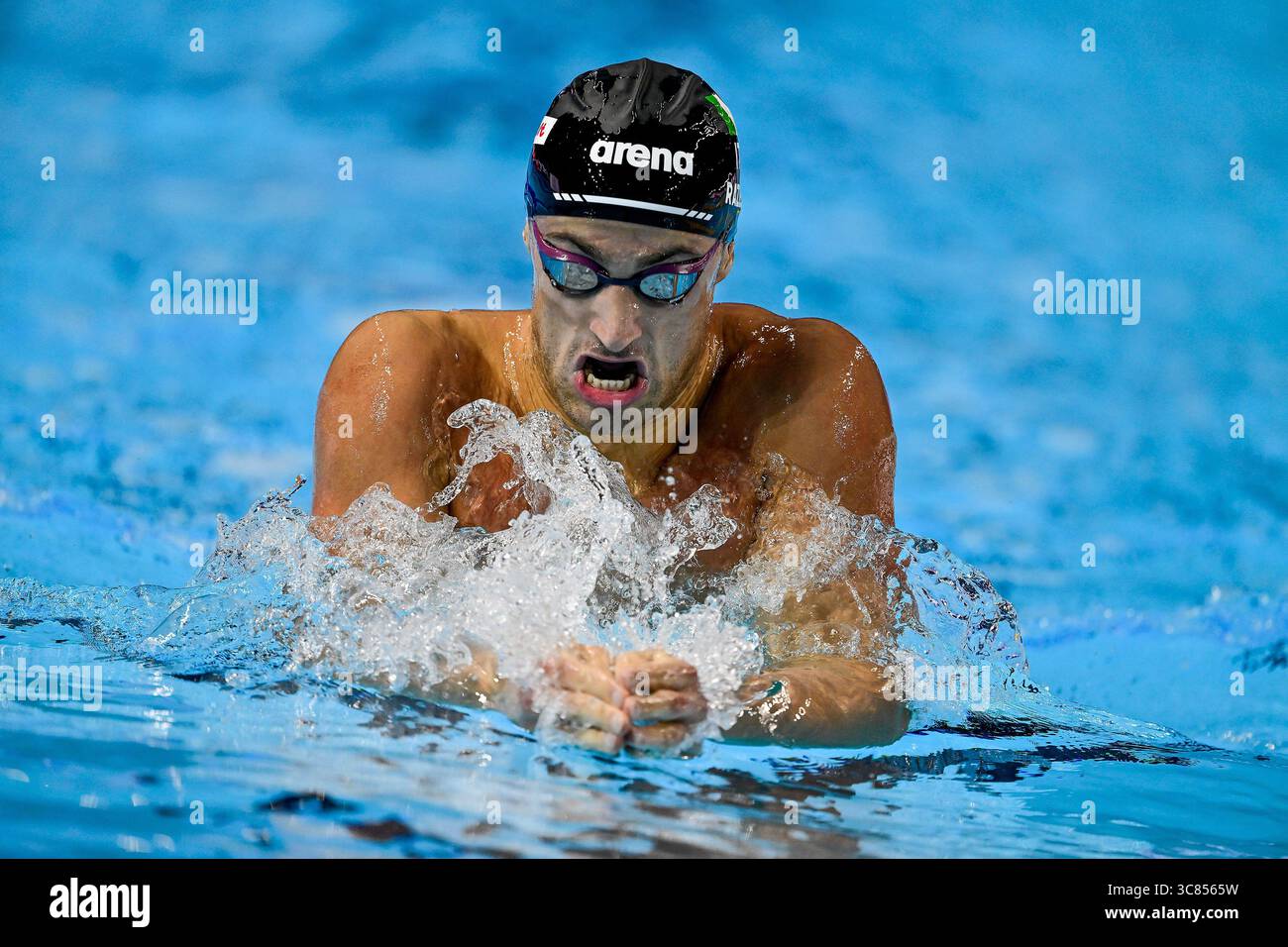 Alberto Razzetti of Italy competes in the swimming men's 400m ...