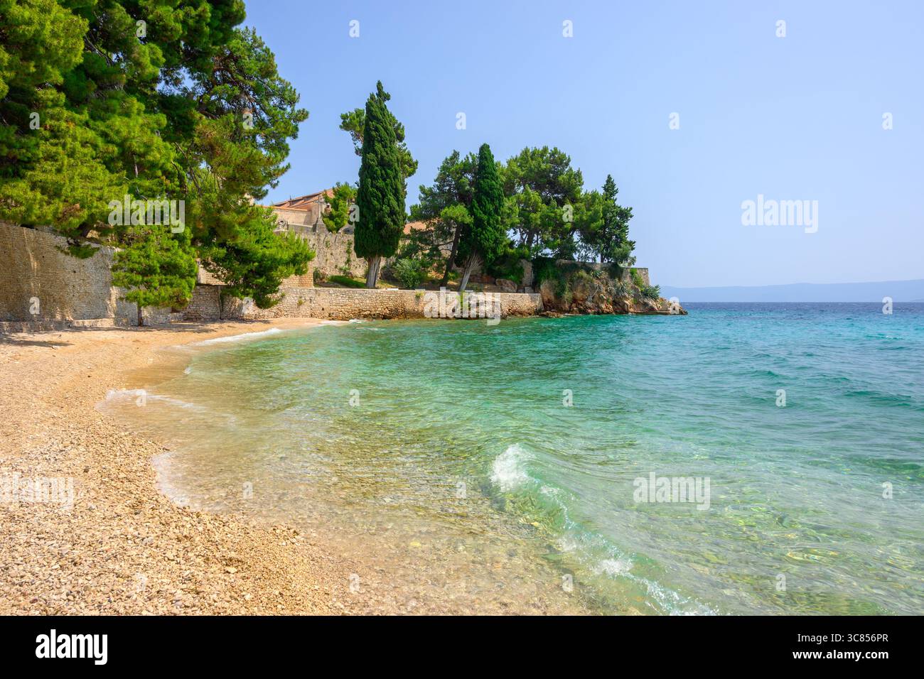 Bijela Kuca beach, a beautiful beach located in Bol, Brac island ...