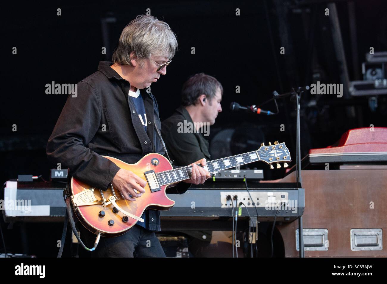 Saffron Walden, UK, 2 August, 2025. The Charlatans in concert. Pictured ...