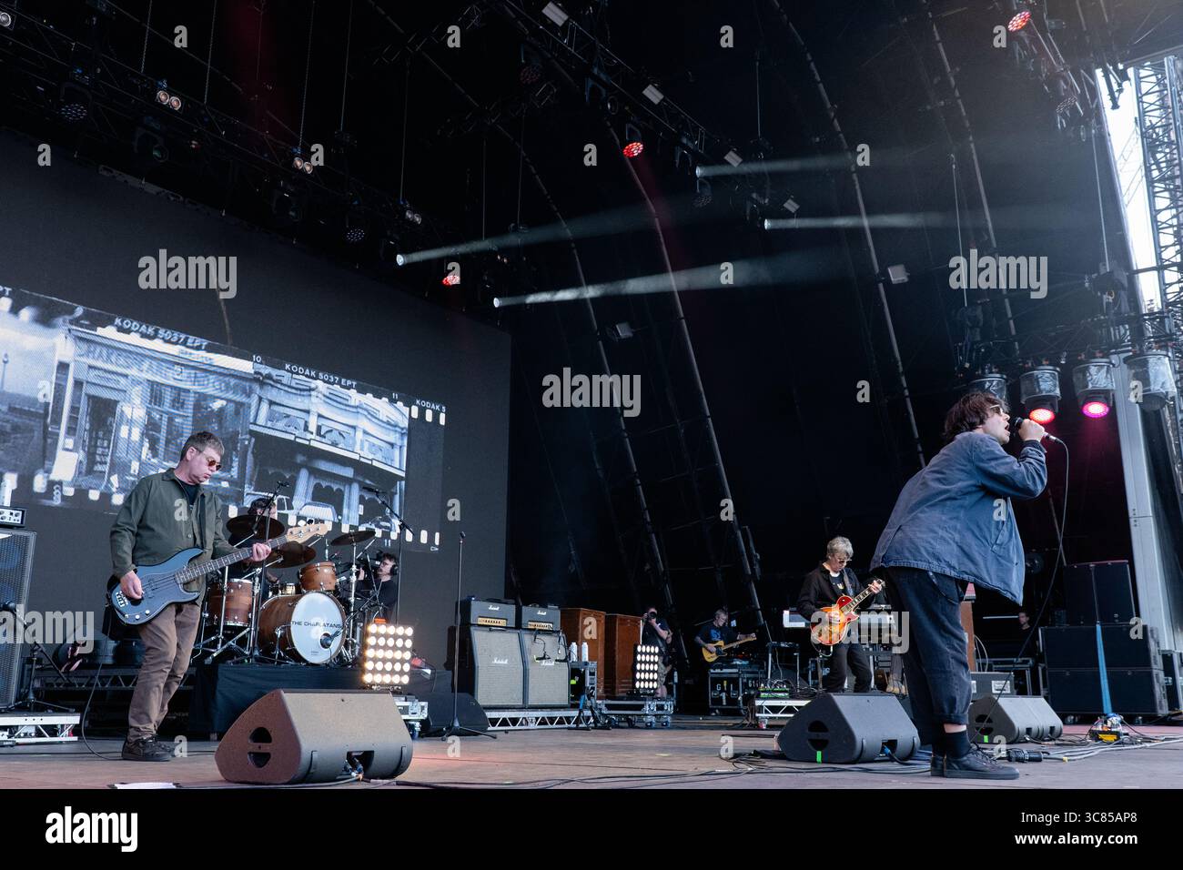 Saffron Walden, UK, 2 August, 2025. The Charlatans in concert. Pictured ...