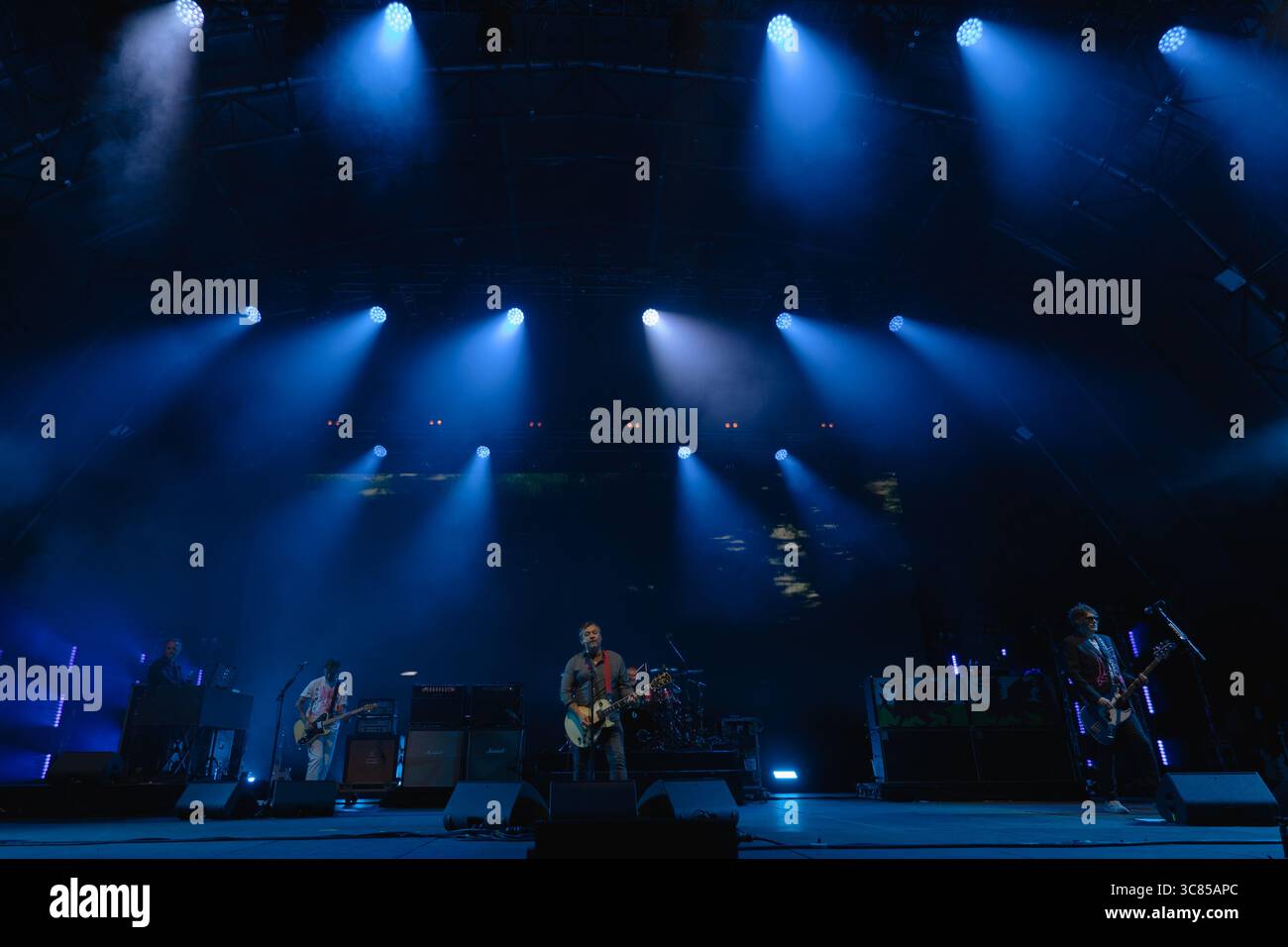 Saffron Walden, UK, 2 August, 2025. Manic Street Preachers in concert ...