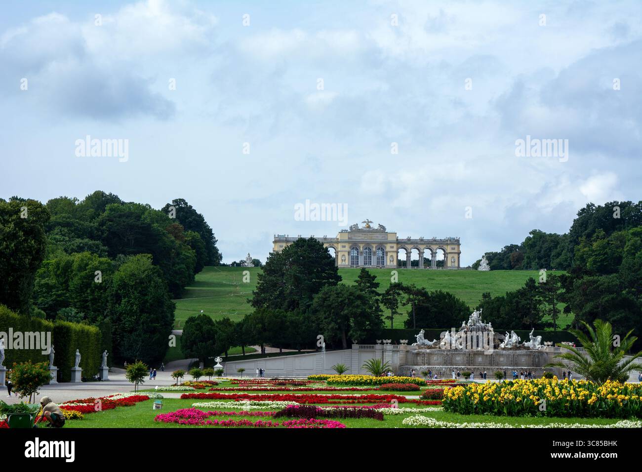 Vienna, Austria - July 29, 2025: Classic cafe terrace serving Viennese ...