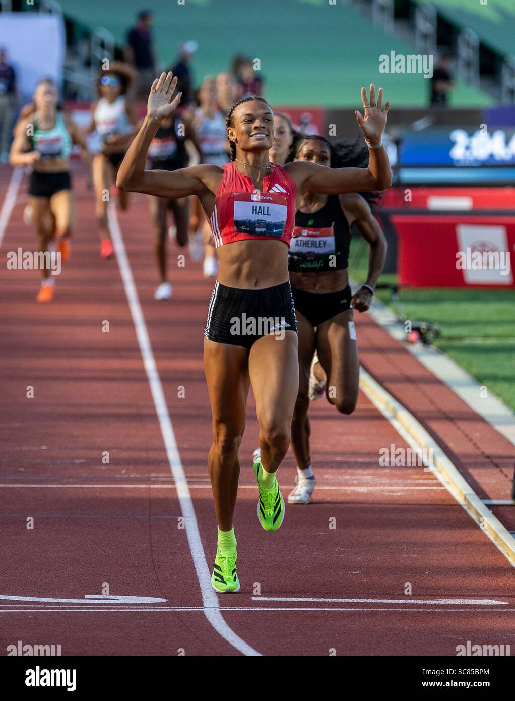 August 01 2025 Eugene, OR U.S.A. Heptathlon athlete Anna Hall takes ...
