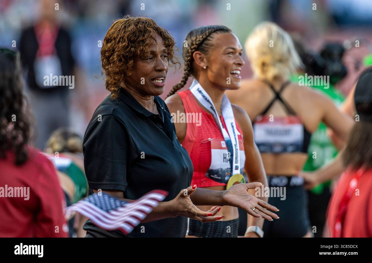 August 01 2025 Eugene, OR U.S.A. Heptathlon athlete Anna Hall ...