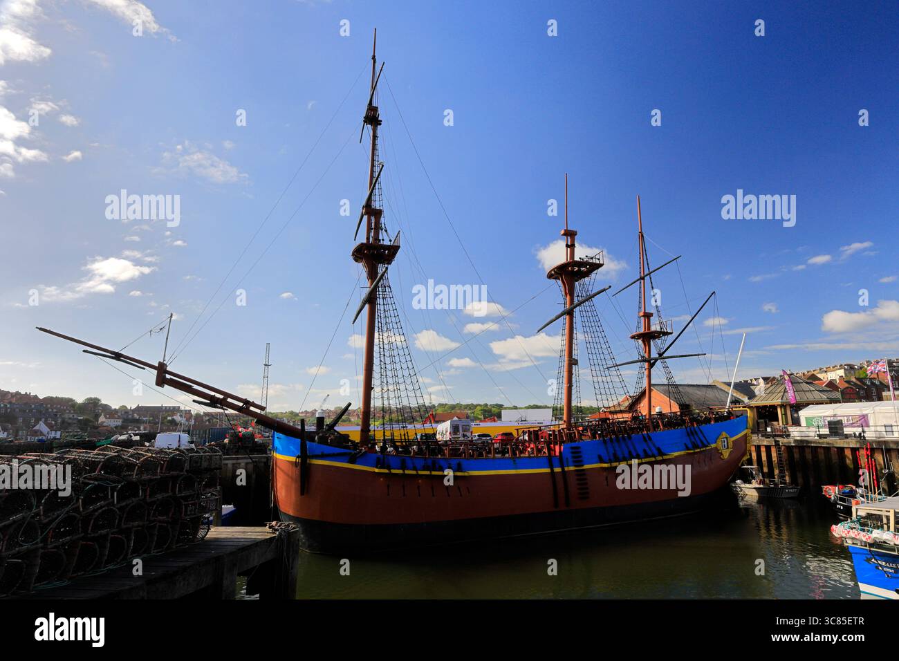 The "Endeavour" a full-size replica of Captain Cook's famous ship ...