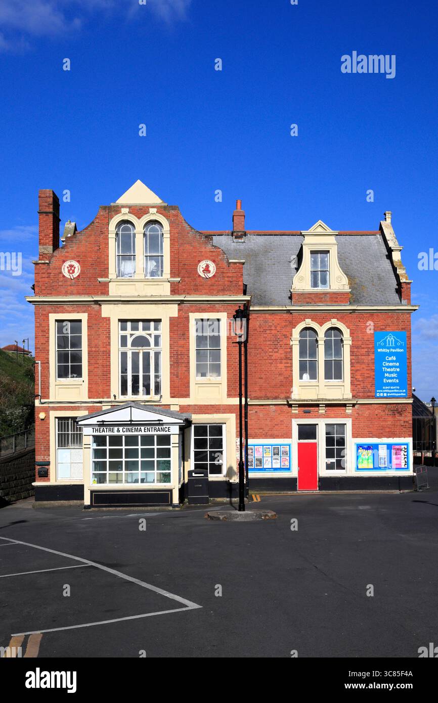 The Whitby Pavilion theatre and cinema, Whitby town, North Yorkshire ...