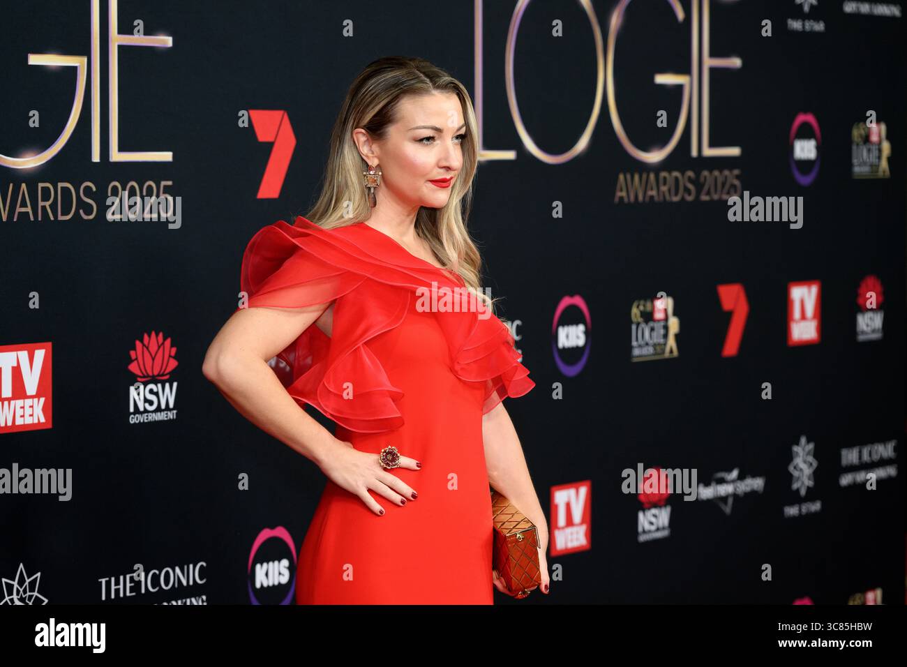 Kate Miller-Heidke attends the red carpet during the 2025 Logie Awards at the Star in Sydney ...