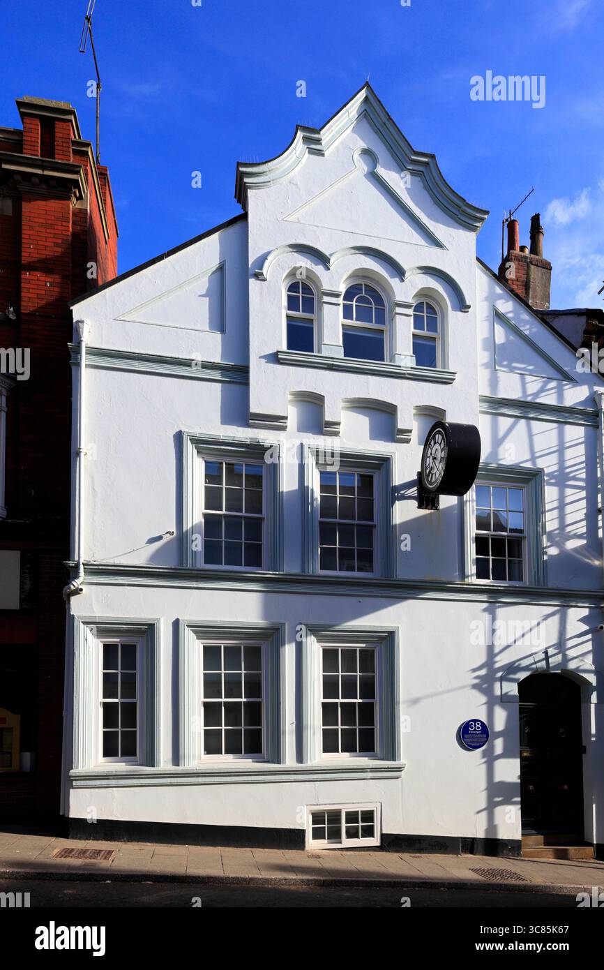 No 38 Flowergate with a Blue Plaque recounting the history of the ...