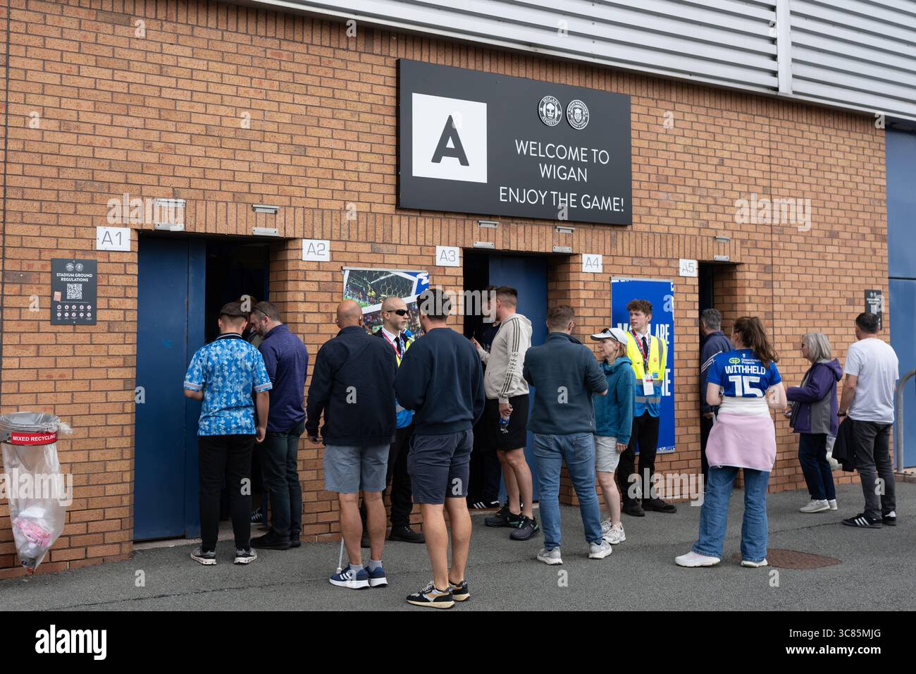 August 2nd 2025 . Wigan England UK.The Brick Community Stadium, home to ...