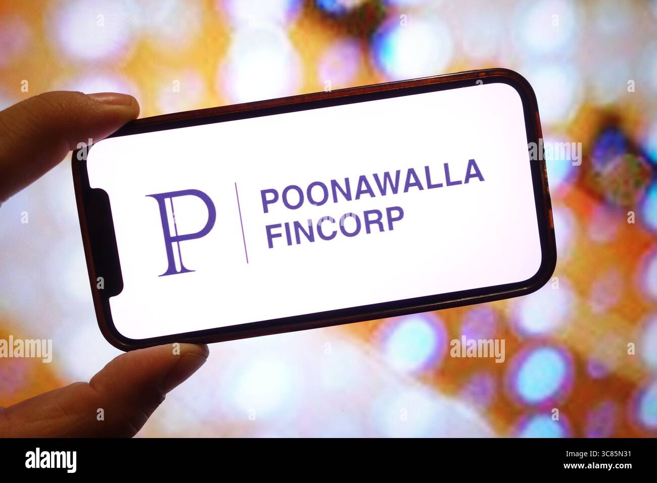 In this photo illustration, a Poonawalla Fincorp company logo is seen ...
