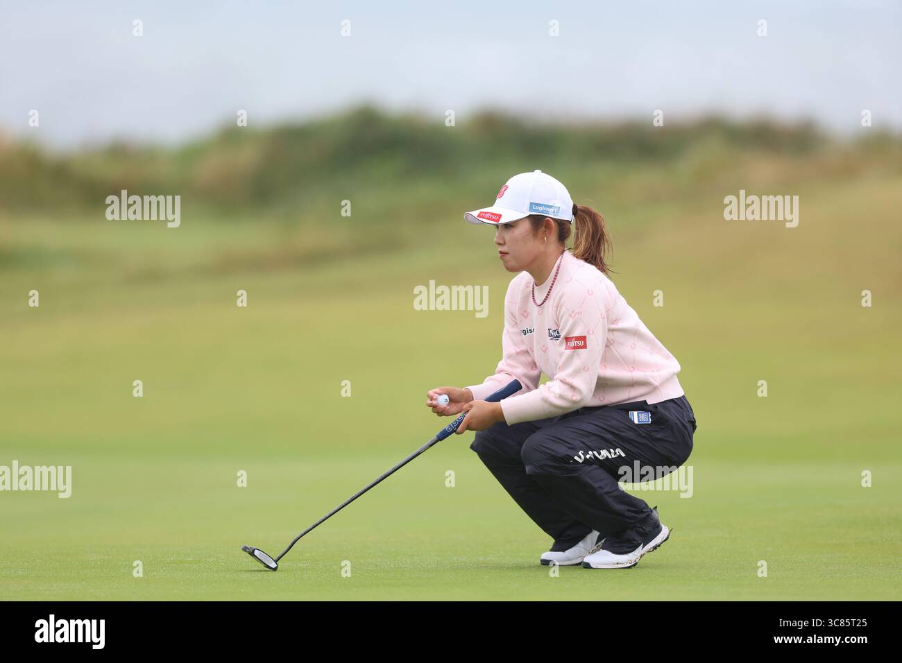 Japan's Ayaka Furue on day four of the 2025 AIG Women's Open at Royal Porthcawl. Picture date ...