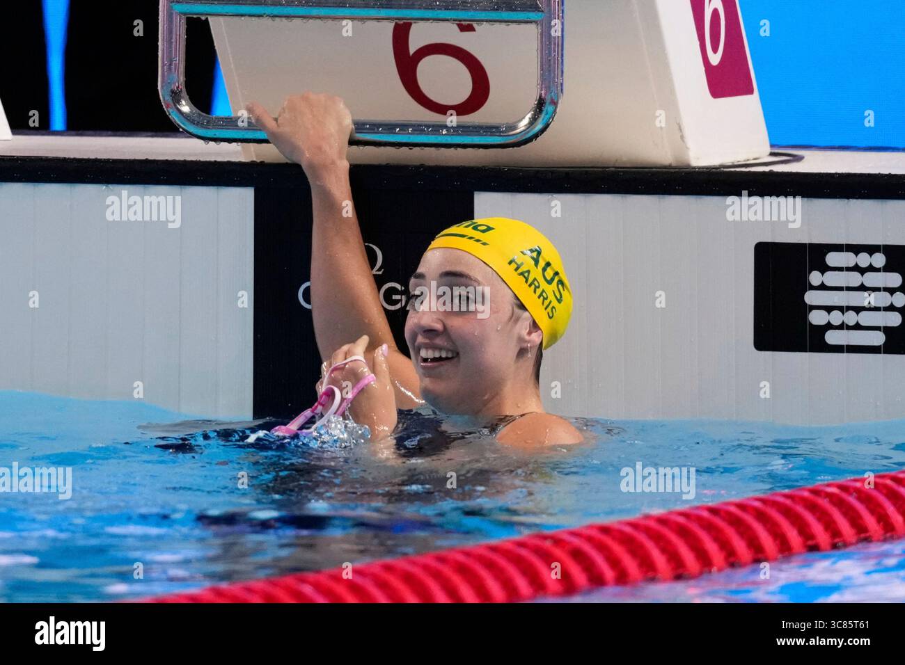 Meg Harris of Australia reacts after winning gold medal in the women's ...