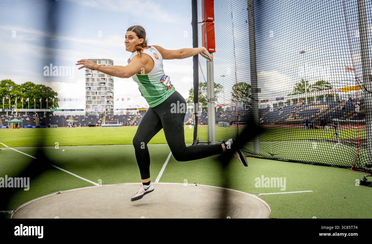 HENGELO - Jorinde van Klinken during Women's Discus Throw at the NK ...