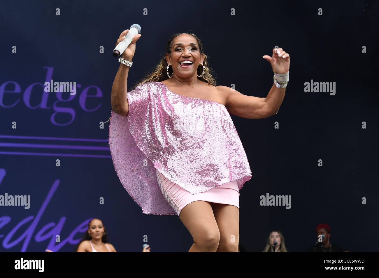 BRIGHTON, ENGLAND - AUGUST 02: Kathy Sledge of ’Sister Sledge ...