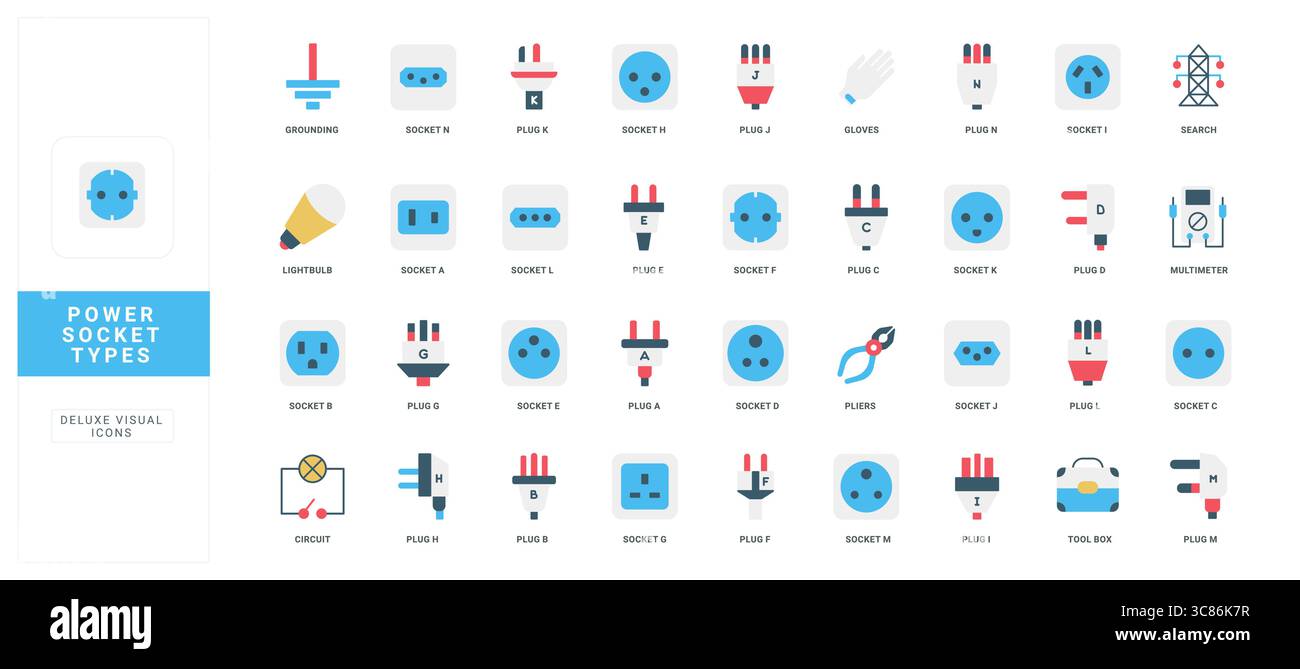 Type f type c electrical Cut Out Stock Images & Pictures - Alamy