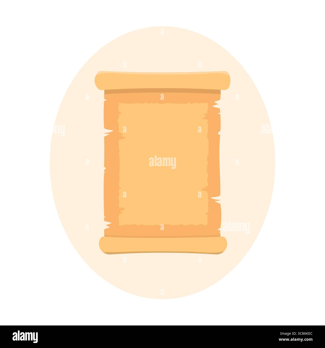 Old parchment, scroll paper, antique letter blank in cartoon style vector illustration Stock ...