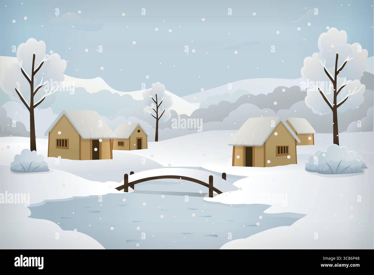Lake cottages Stock Vector Images - Alamy