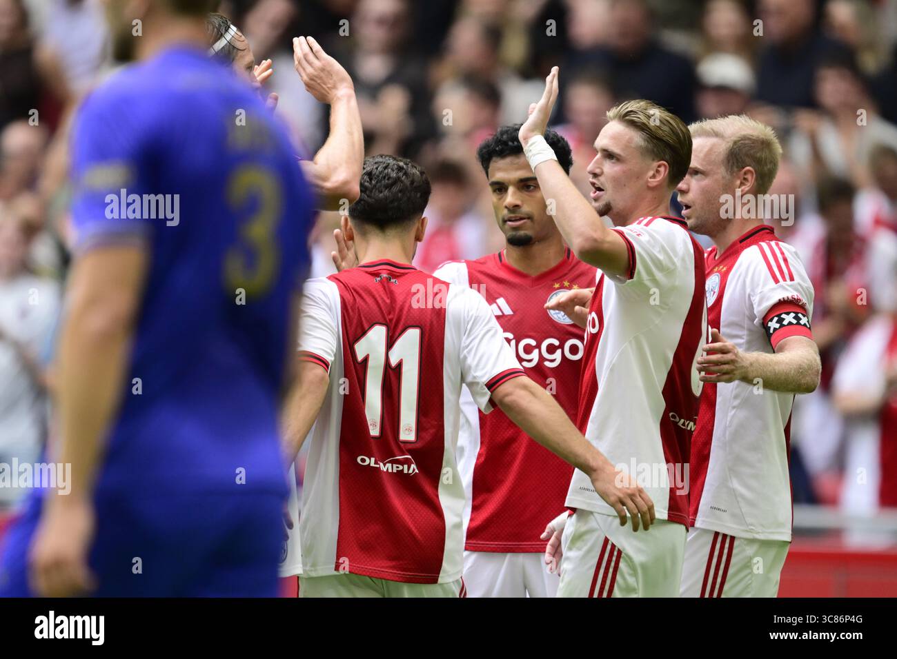 AMSTERDAM - Kenneth Taylor of Ajax has scored the 1-0 during the ...