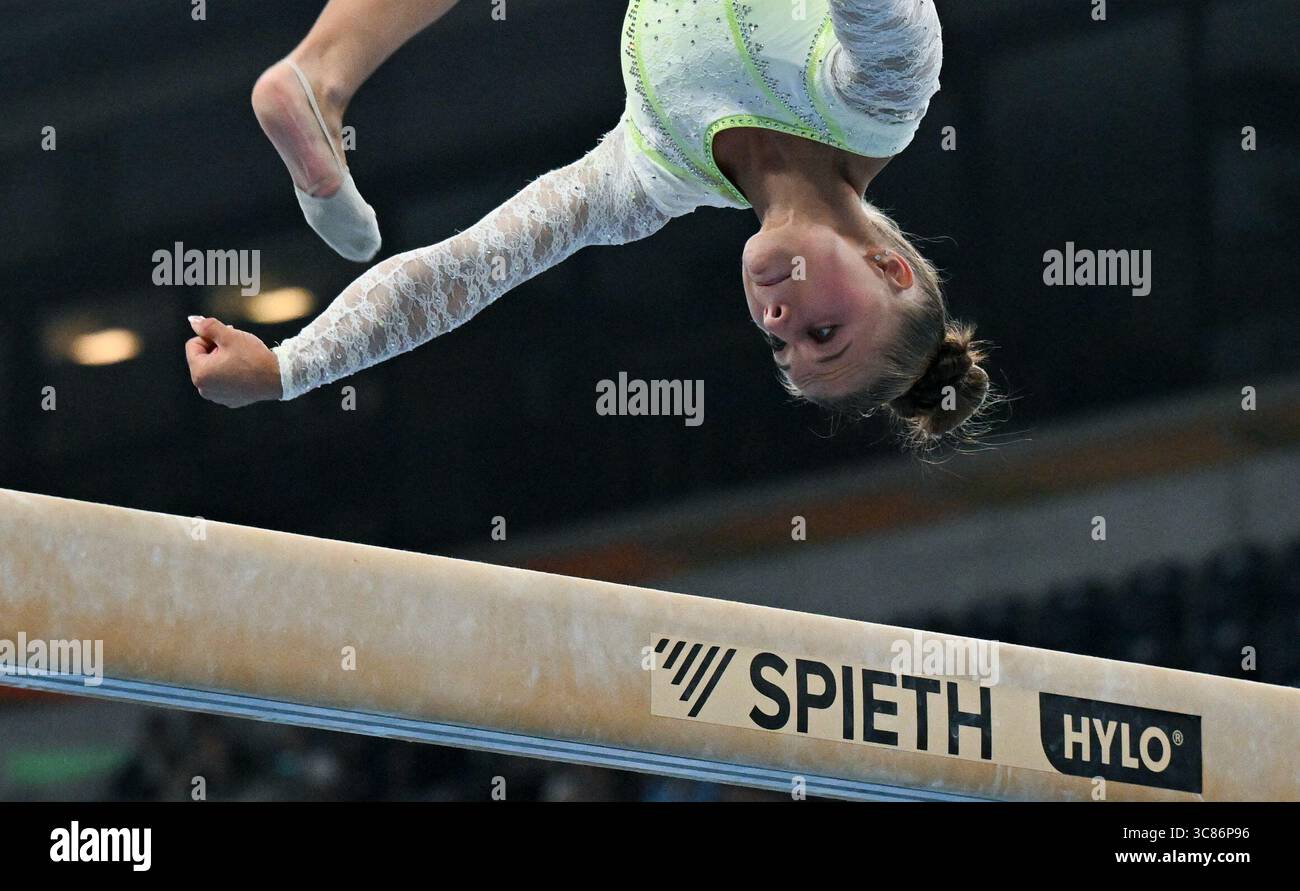 03 August 2025, Saxony, Dresden: Gymnastics: German Championships ...