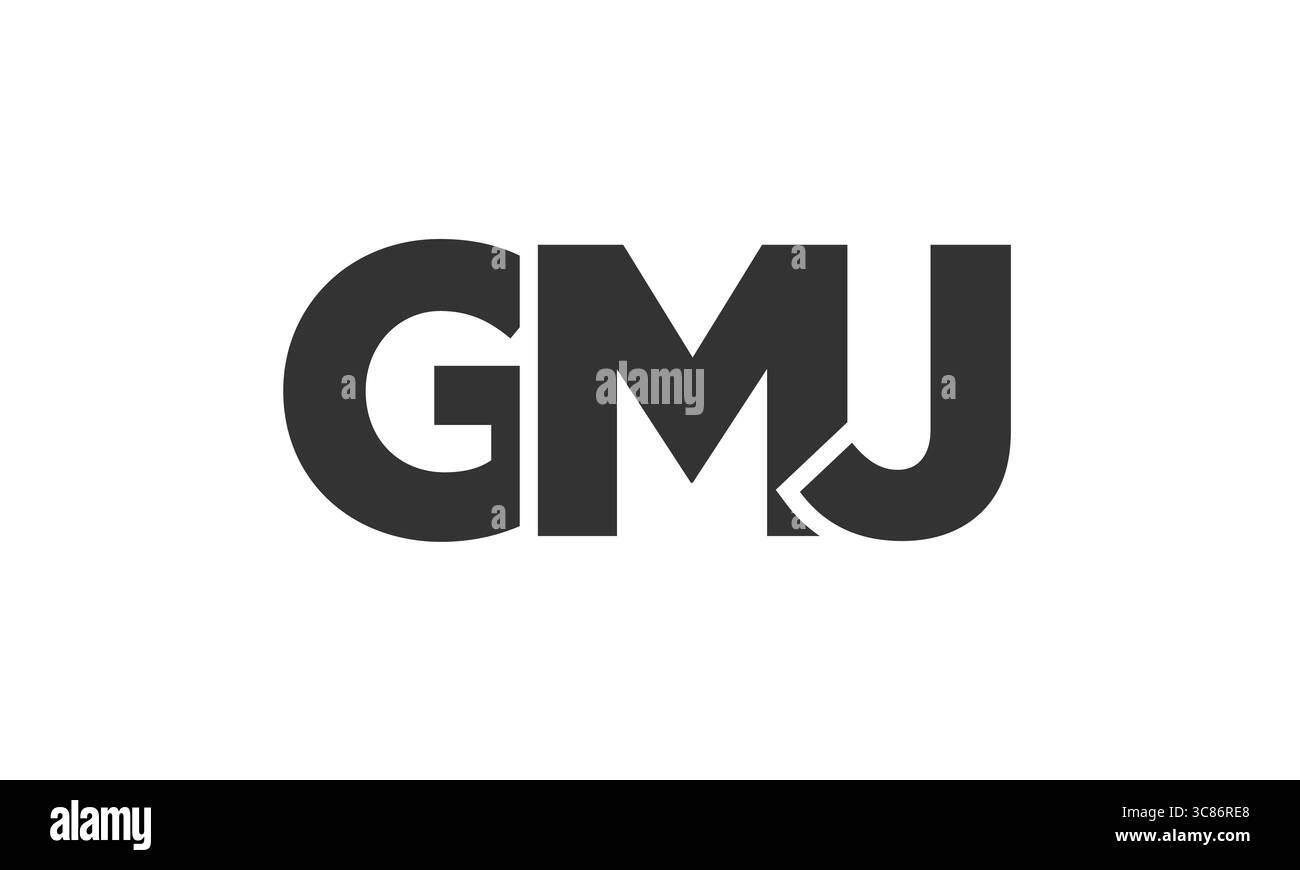 GMJ logo design template with strong and modern bold text. Initial ...
