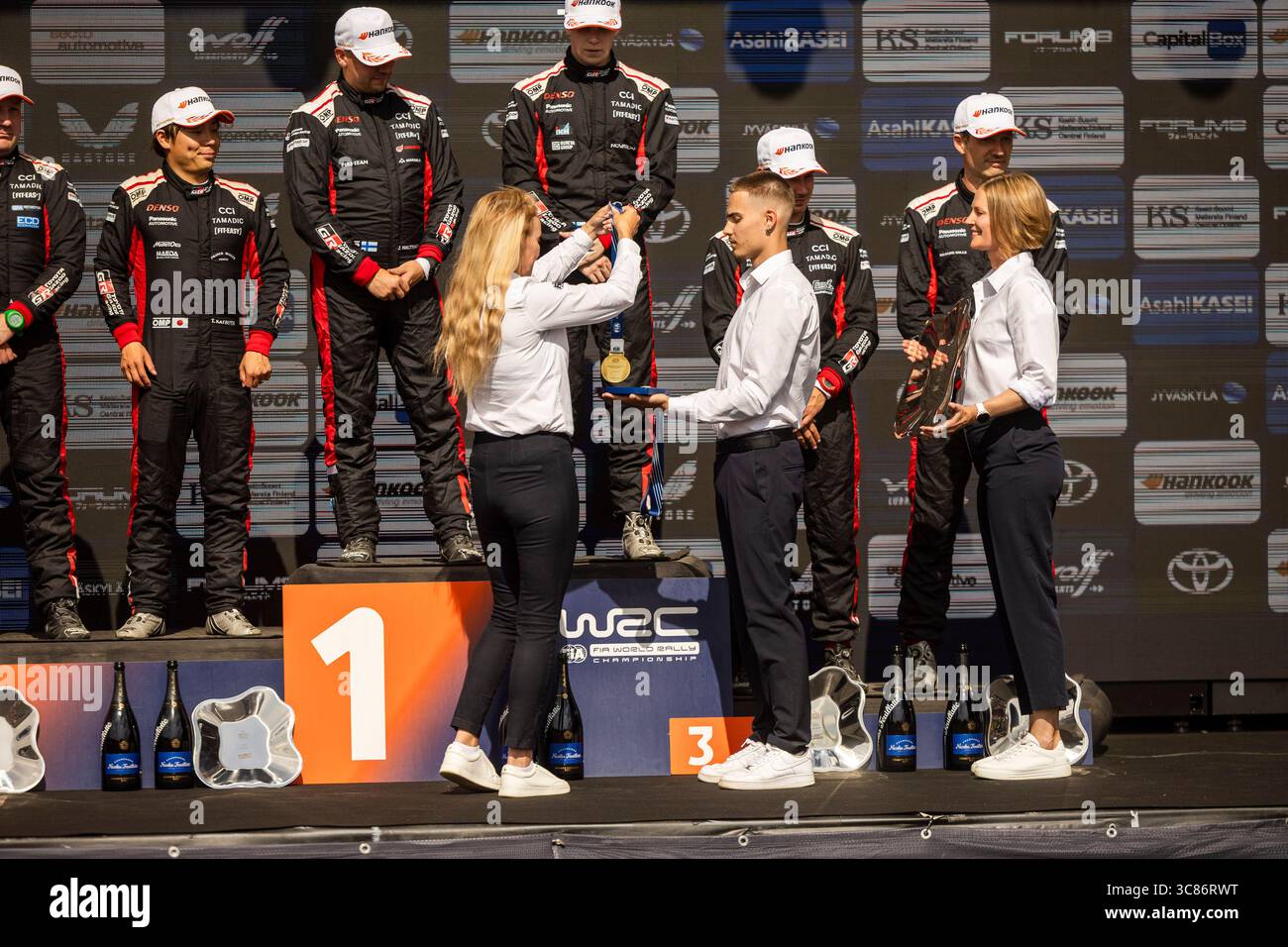 podium, portrait during the 2025 Rally Finland, 9th round of the 2025 ...