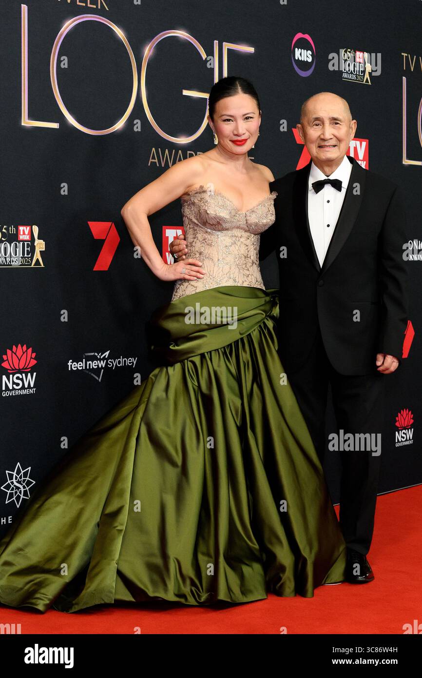 Poh Ling Yeow and her father attend the red carpet during the 2025 ...