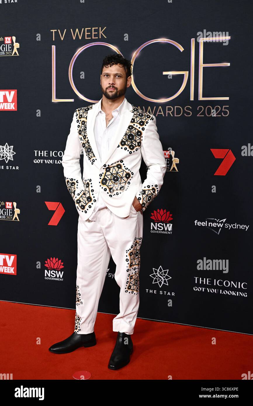 Sydney, Australia. 03rd Aug, 2025. Kyle Shilling attends the 65th Television Week Logie Awards ...
