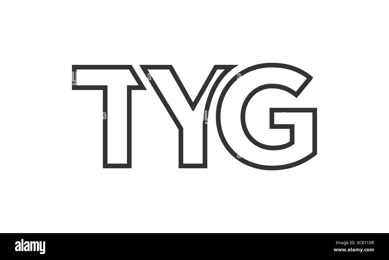 TYG logo design template with strong and modern bold text. Initial ...