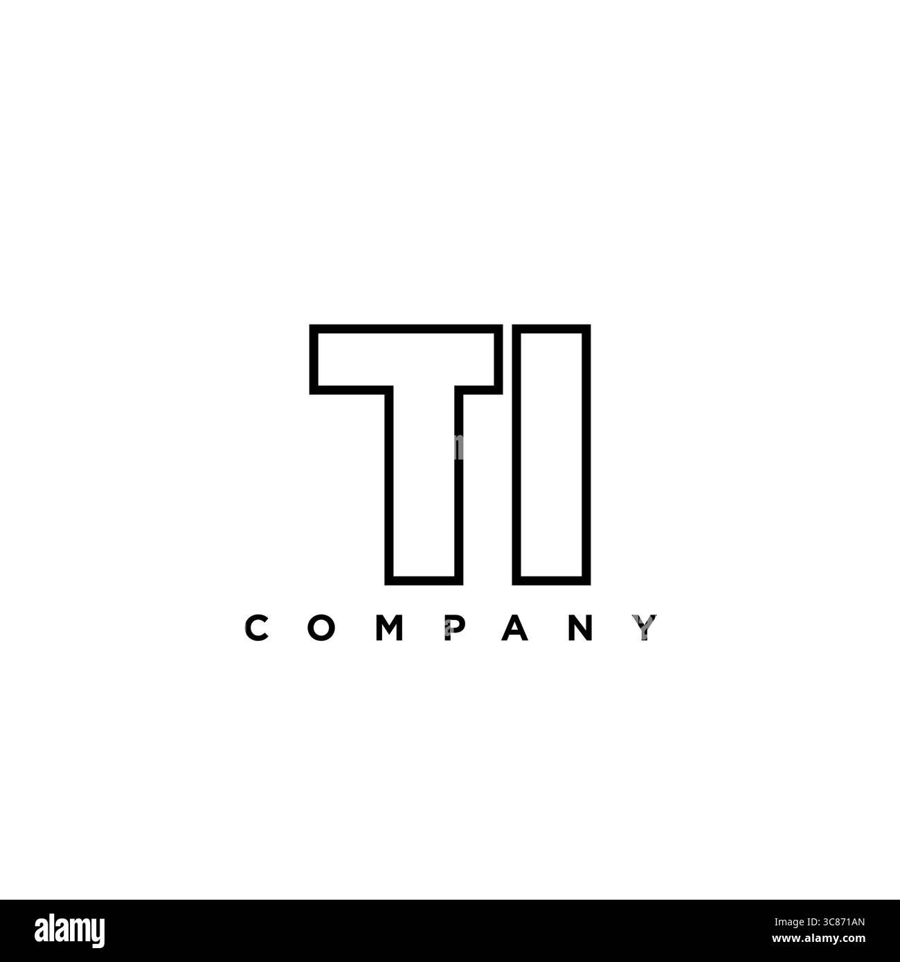 Ti logo design template minimal Cut Out Stock Images & Pictures - Alamy