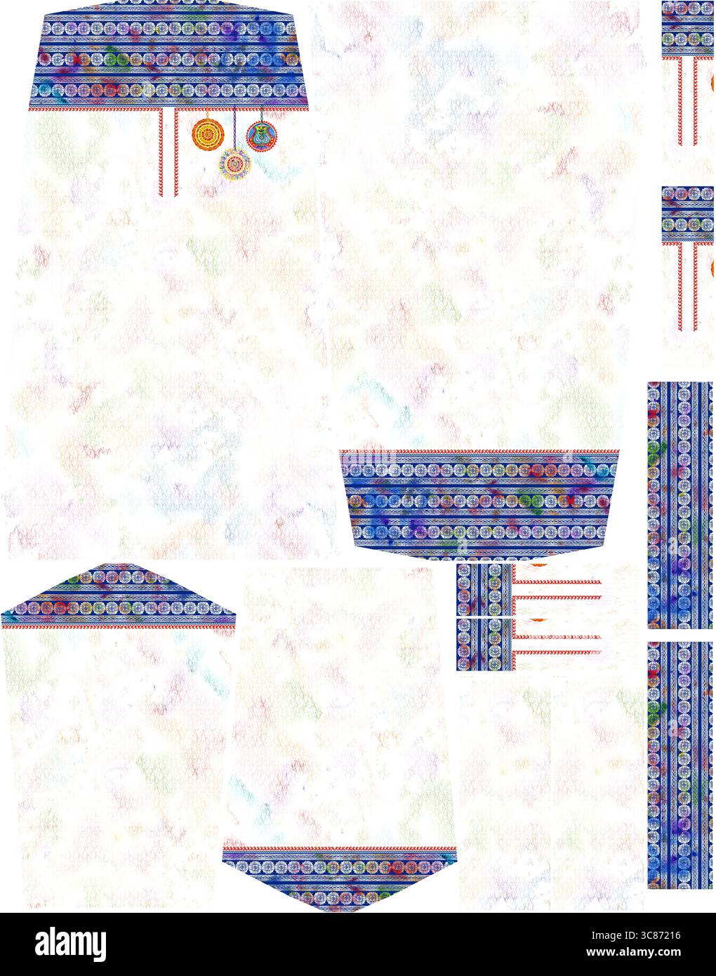 Folk fabric pattern textile Cut Out Stock Images & Pictures - Alamy