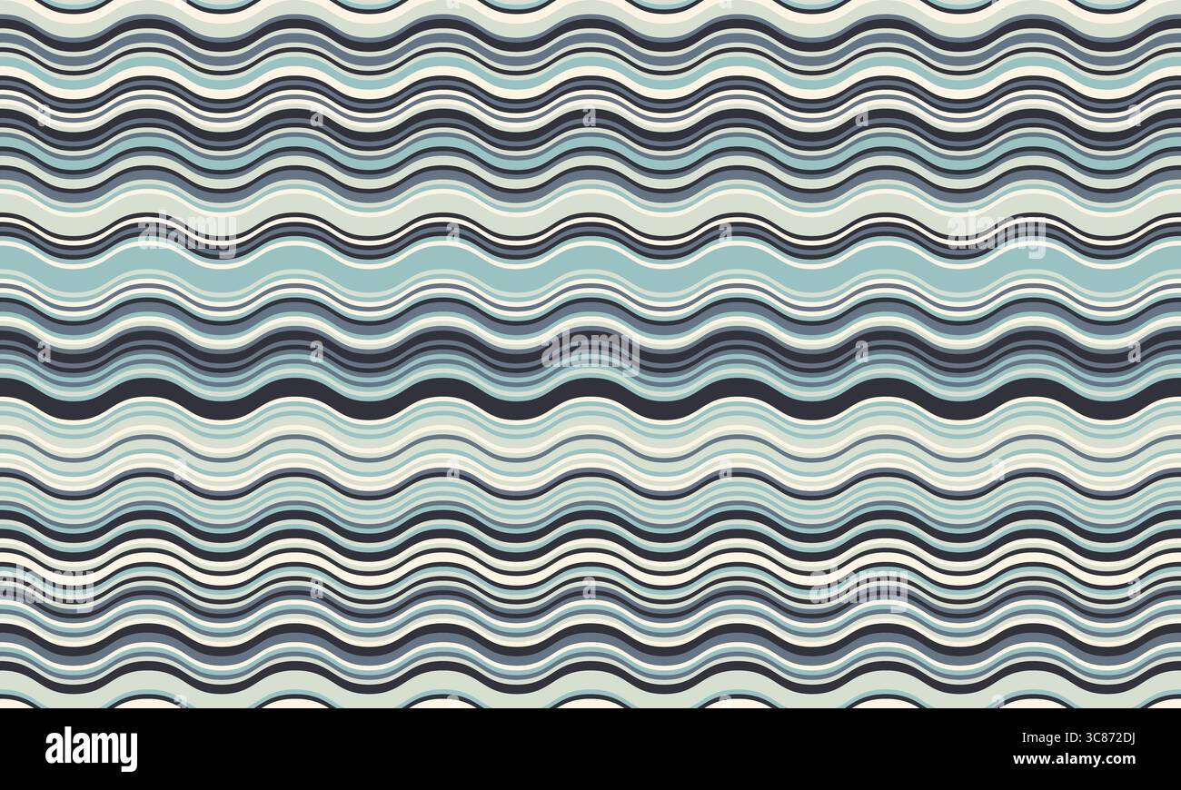 Seamless wavy stripes pattern in calming blue and gray tones. Perfect ...