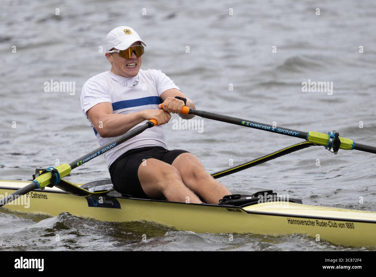 03 August 2025, Saxony, Dresden: Rowing: German Championship, final ...