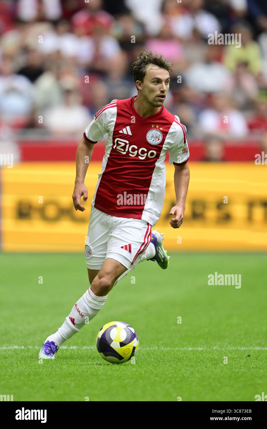 AMSTERDAM - Youri Regeer of Ajax during the practice match between Ajax ...