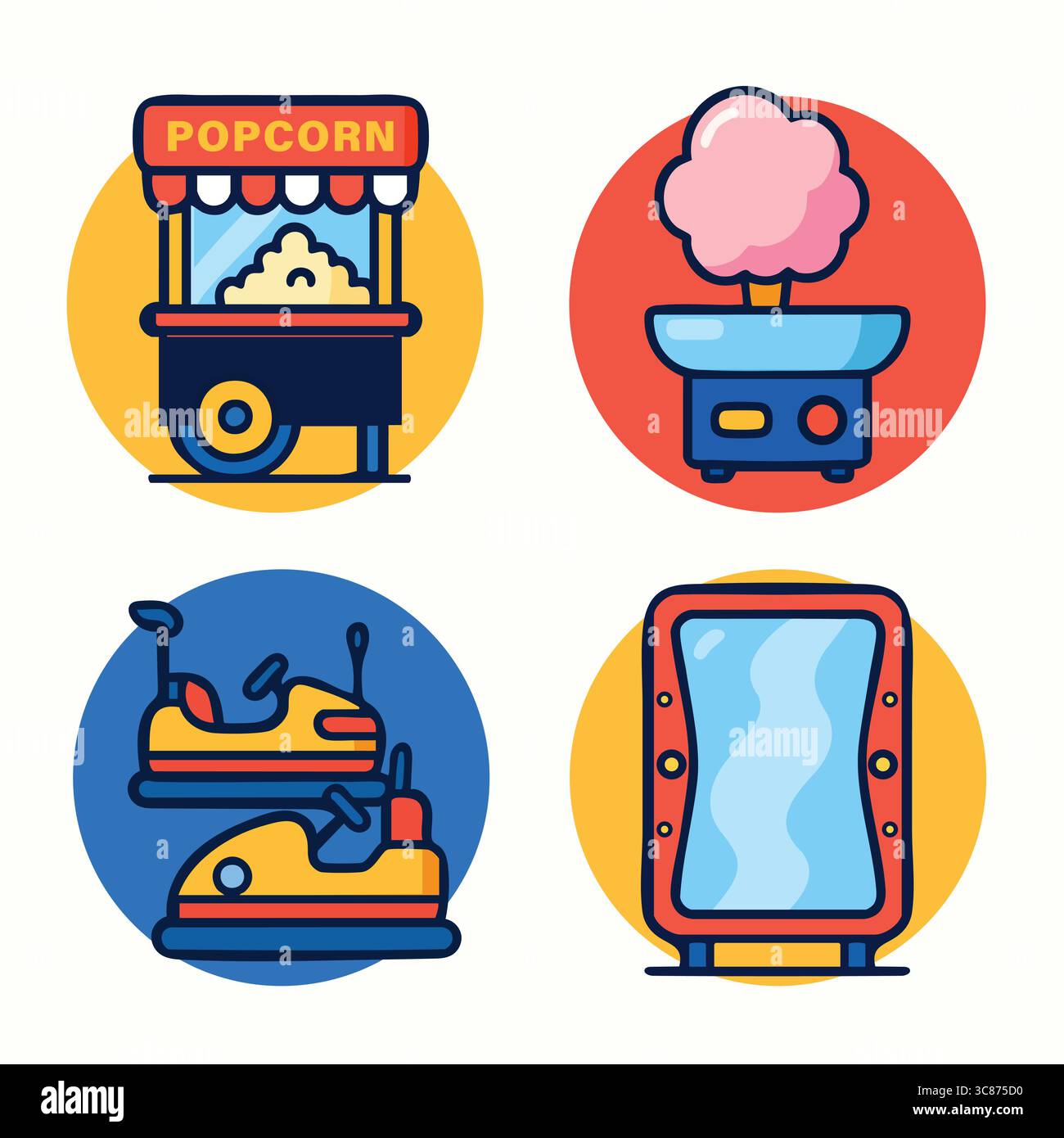 Cotton candy seller 1930s or 1940s Stock Vector Images - Alamy