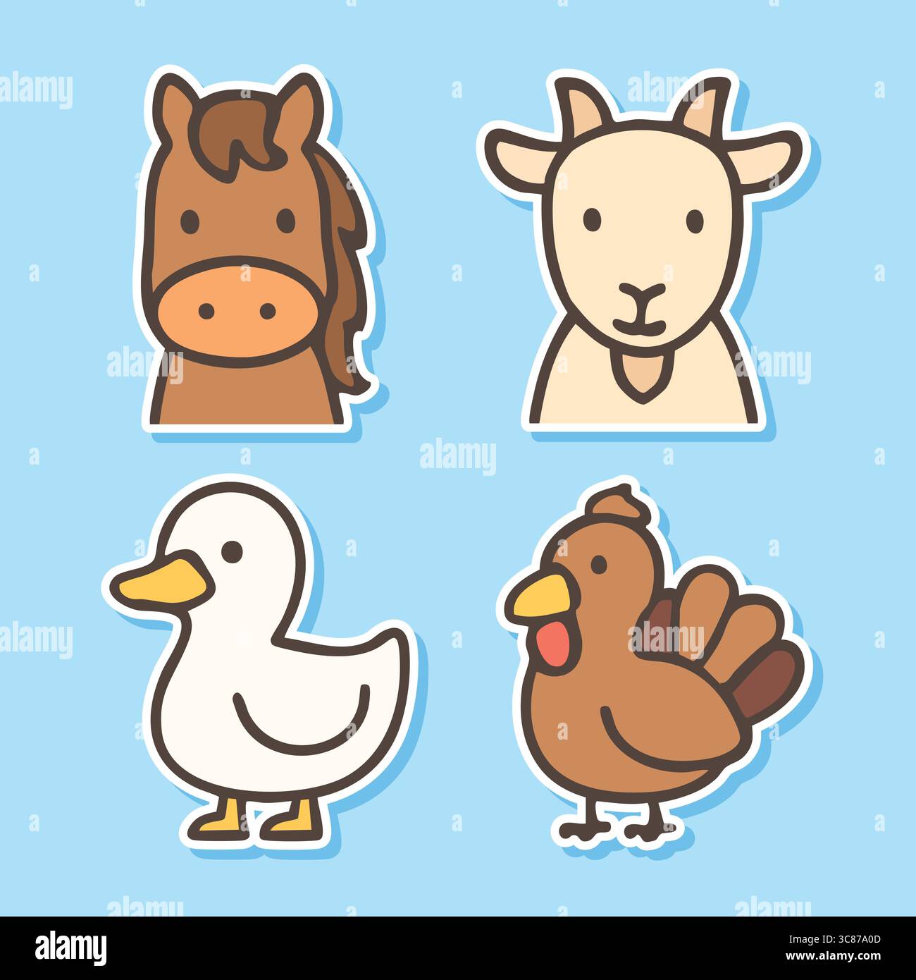 White farmyard duck Stock Vector Images - Alamy