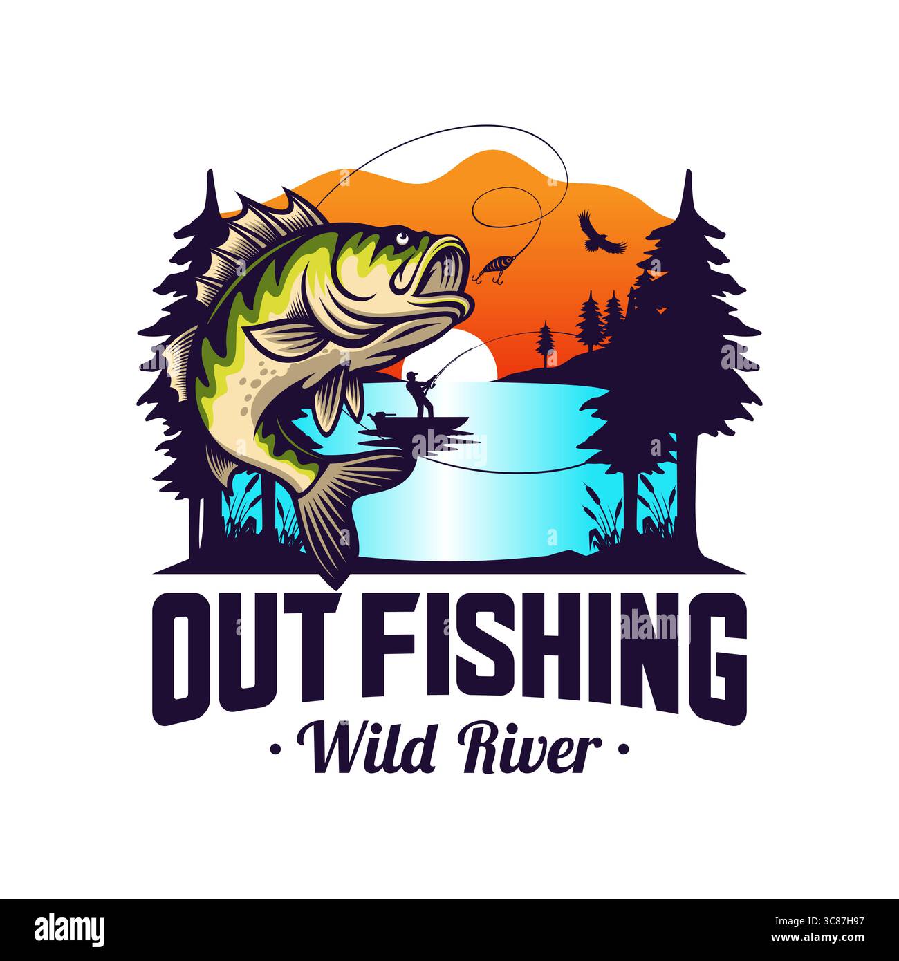 Fishing vector graphics are digital illustrations designed for use in ...