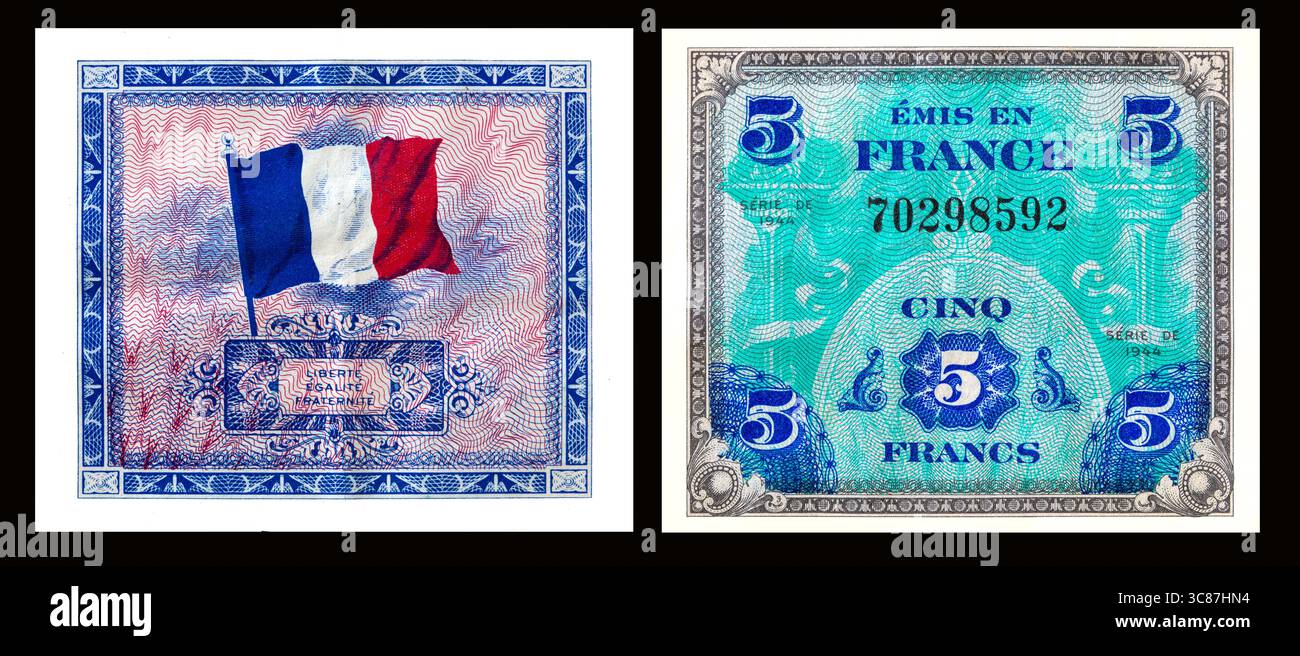 The 1944 first issue reverse and obverse sides of the Supplemental ...