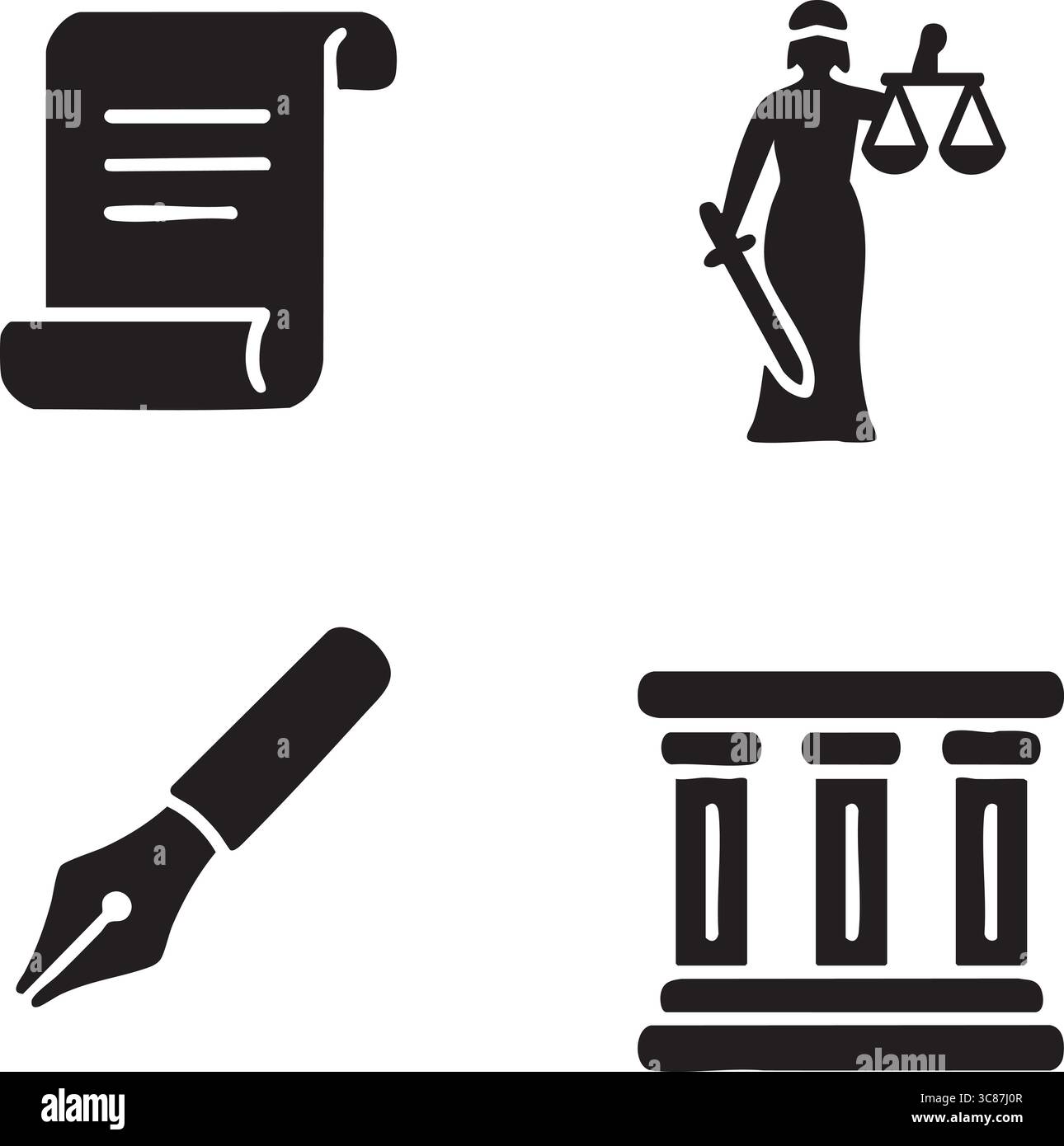 Statue pillars Stock Vector Images - Alamy