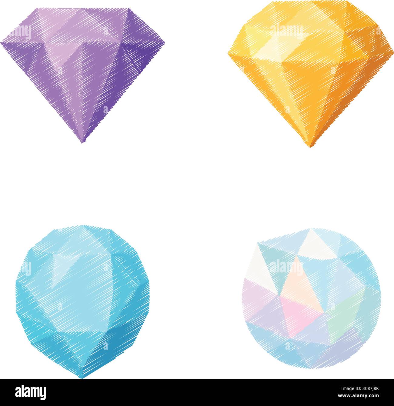 In soft pastel hues Cut Out Stock Images & Pictures - Alamy