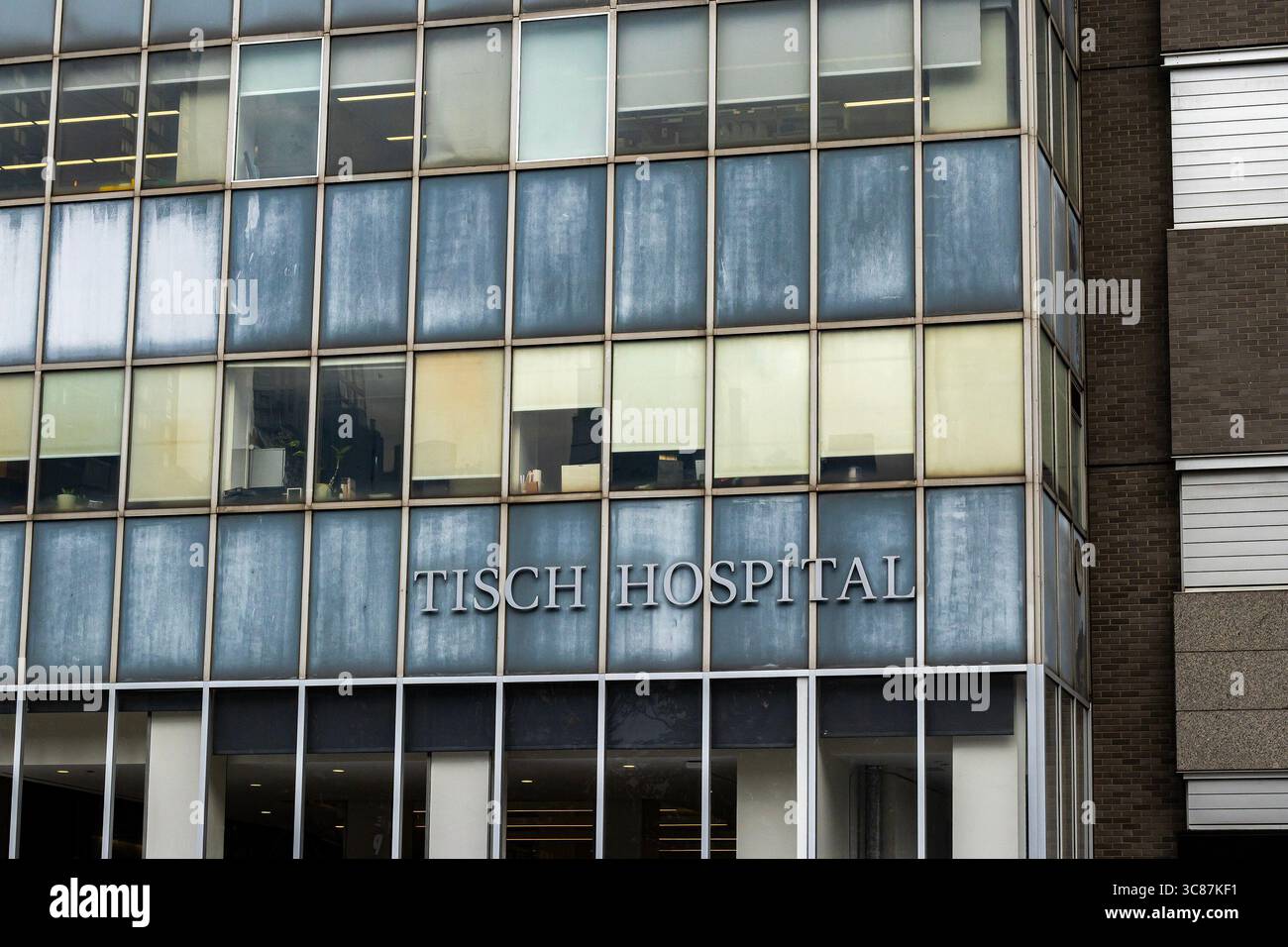 NYU Langone Tisch Hospital, New York University medical center, sign at hospital entrance in New ...