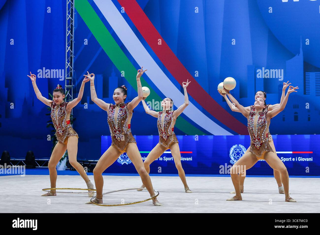 China group team seen during Rhythmic Gymnastics FIG World Cup Finals 2025 Milano at Unipol ...