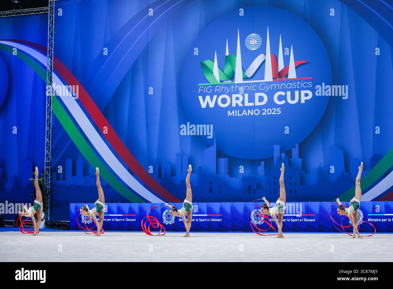 Italy group team seen during Rhythmic Gymnastics FIG World Cup Finals ...