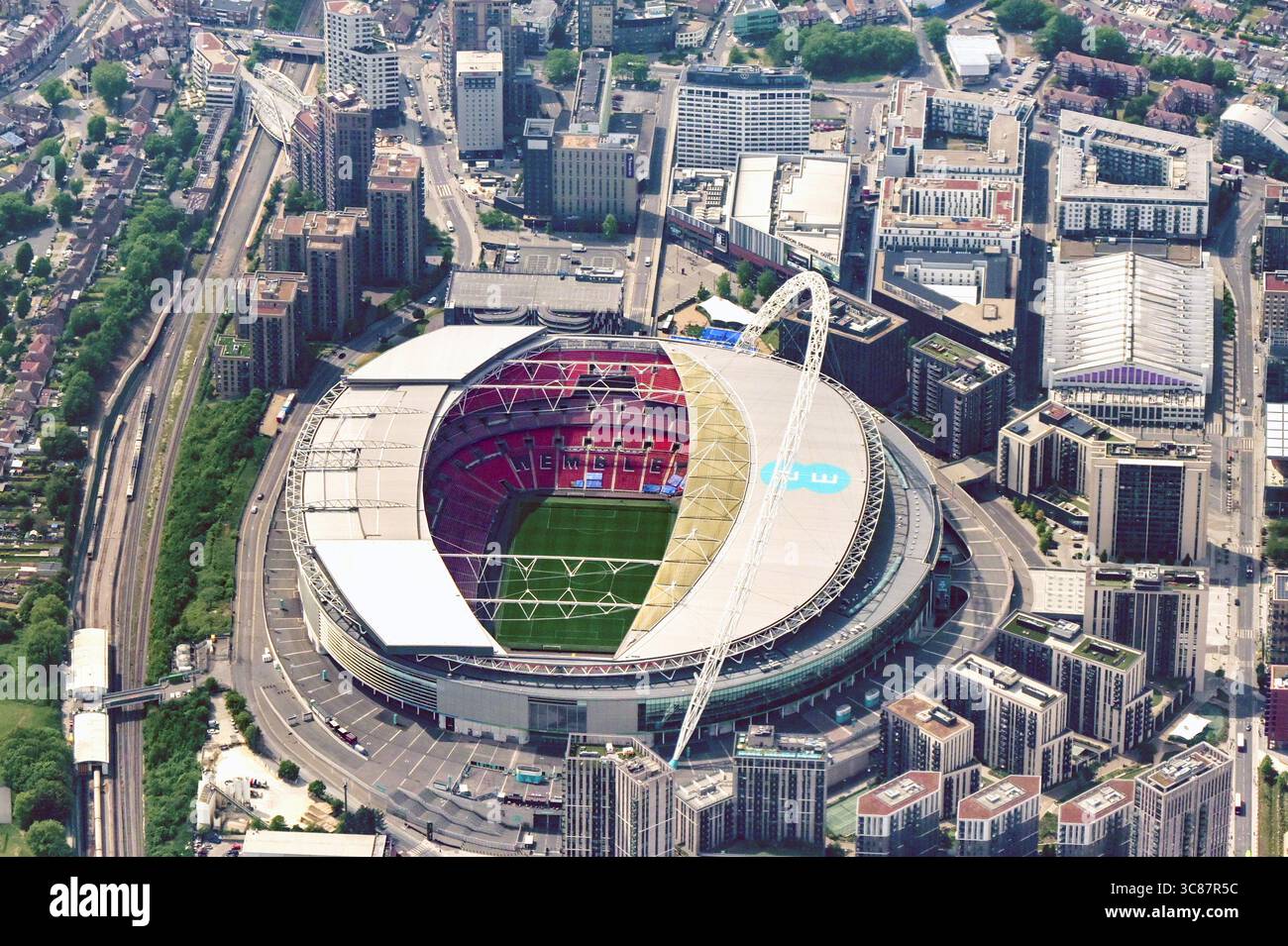 London, England, UK - 20 May 2025: Aerial view of Wembley Stadium in ...