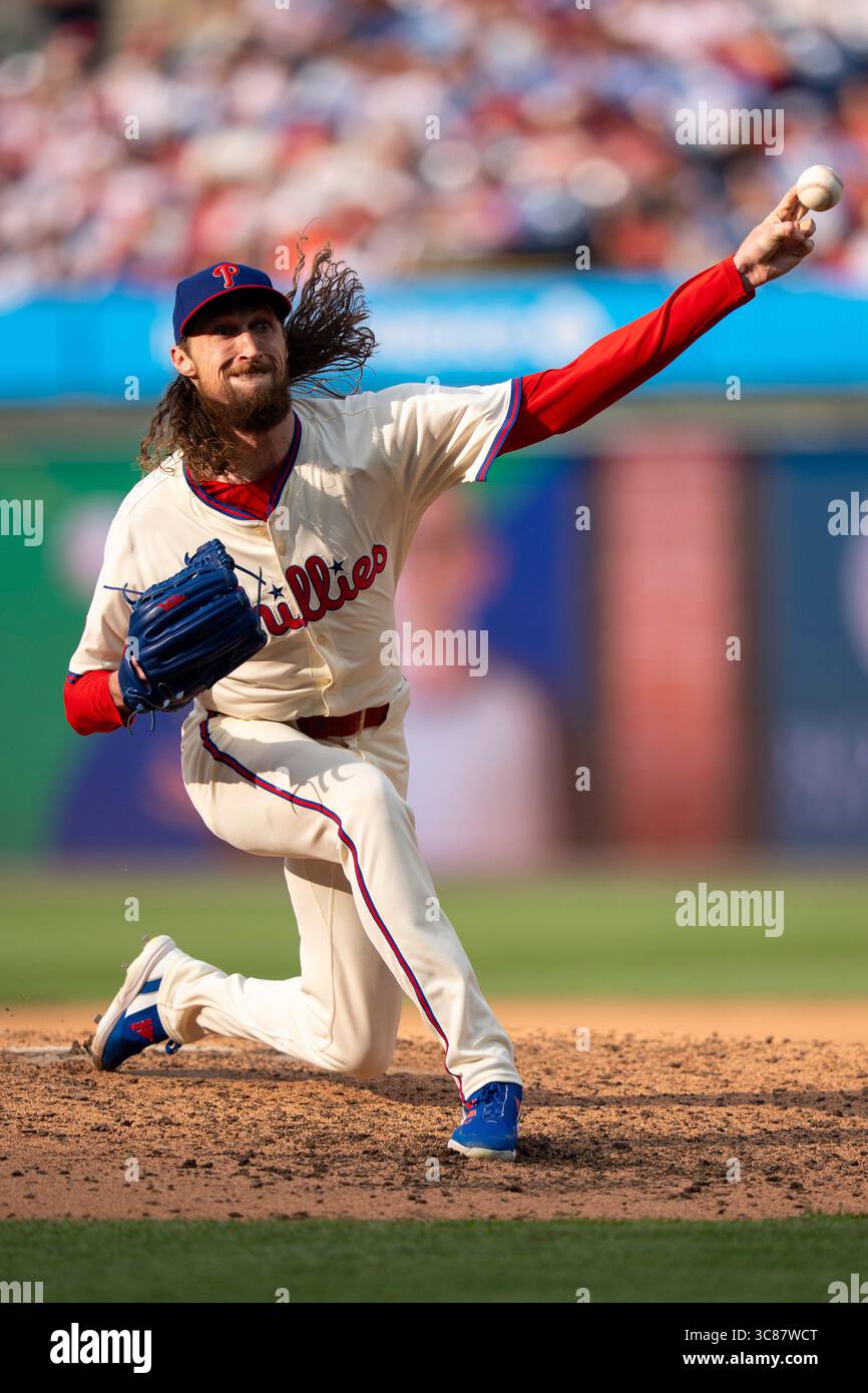 Philadelphia Phillies relief pitcher Matt Strahm in action during a ...